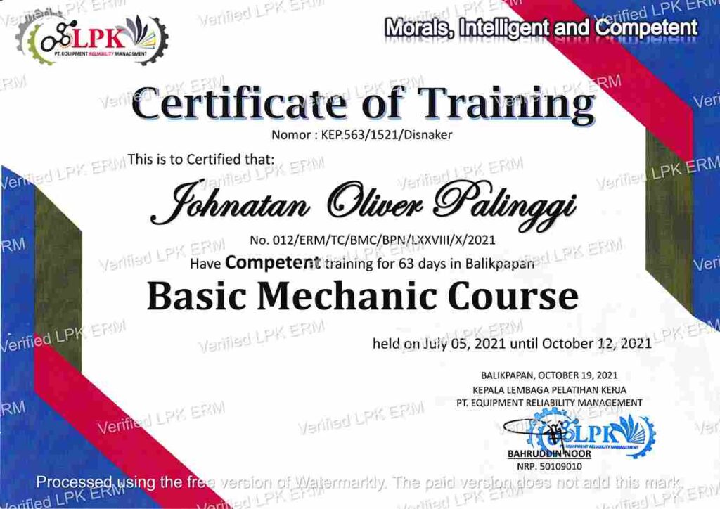 012/ERM/TC/BMC/BPN/LXXVIII/X/2021 – Official Site Verifikasi Sertifikat BMC LPK ERM